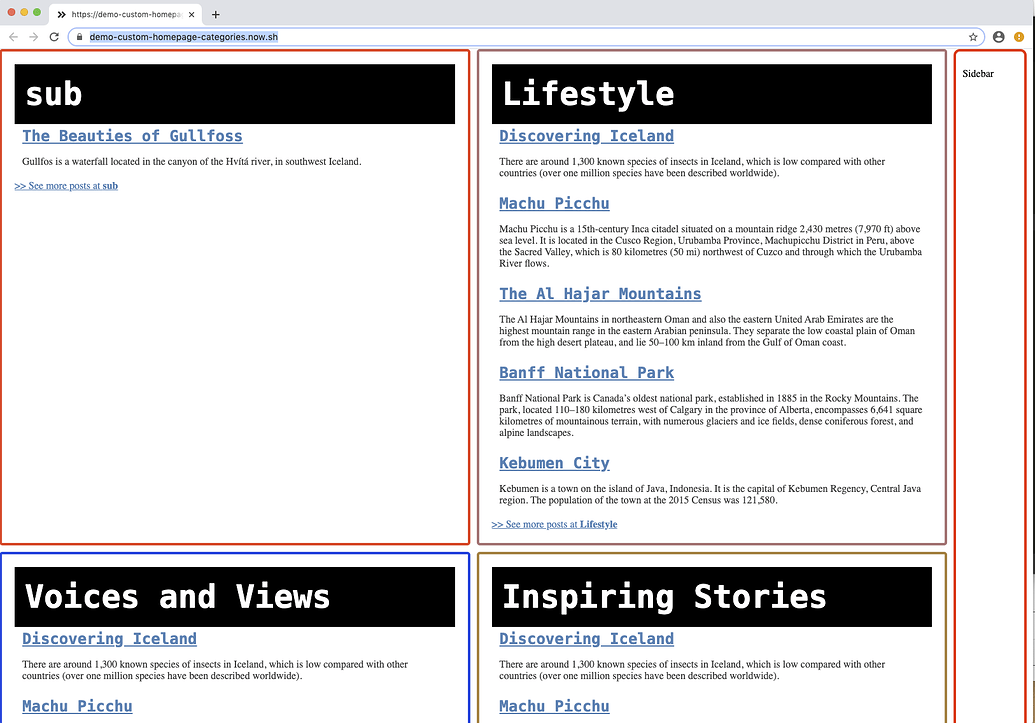 How to edit @frontity/mars-theme to achieve categorized widgets in Homepage? - 🙋Get Help ...